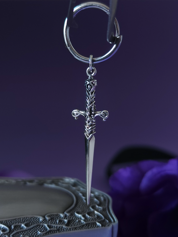 Paedyn Gray Dagger Hoop Earring – Gadget4entertainment